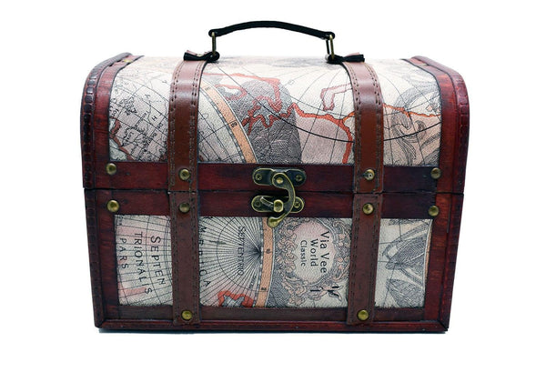 Cutie din lemn in forma de cufar, Naimeed, D171, 27*19*19 cm – 221.ro