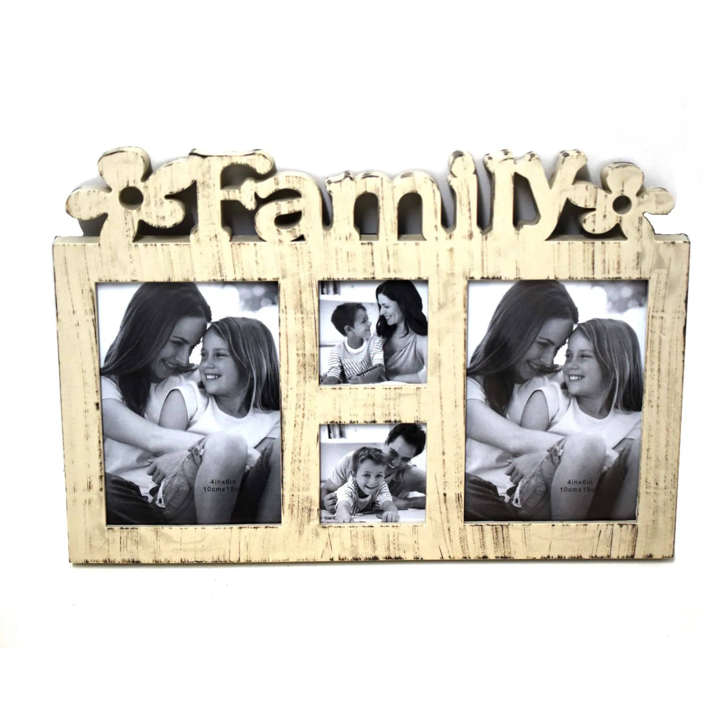 Rama foto colaj 4 poze, Family, Dzy 96 Vintage, Crem – 221.ro
